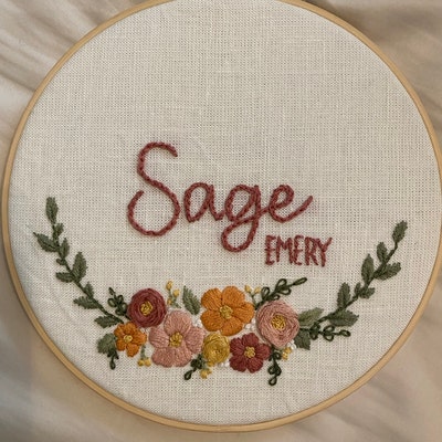 Embroidery PDF Pattern, Paper Crane Embroidery, Cherry Blossom ...