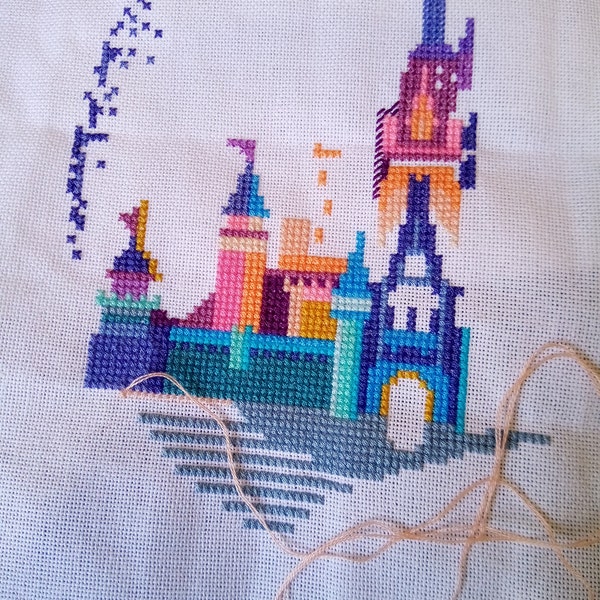 Cinderella Castle #P118 Cross Stitch Embroidery Pattern Download ...