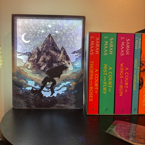 ACOTAR Book Nook - Night Court Velaris - Rhysand and Feyre - Colored ...