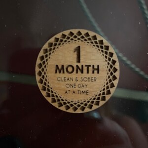 1 Month Clean & Sober One Day at a Time RECOVERY Celebration Medallion ...