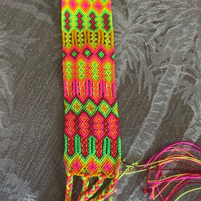 Hand Embroidered Unisex Bracelets Authentic Mexican Embroidery Folk Art ...