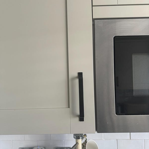 Matt Black Slim Squared Angular Kitchen Cabinet Handle 160mm Bedroom ...