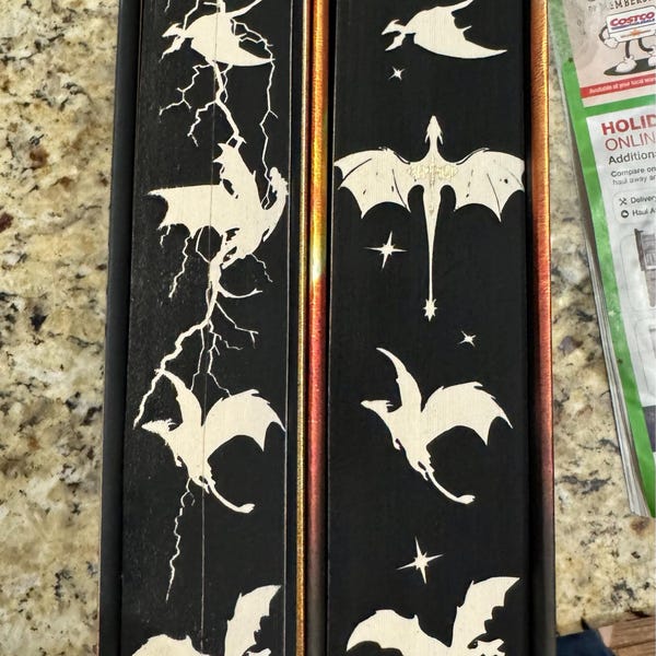 Gold Sprayed Fourth Wing L Iron Flame L Rebecca Yarros L Hardback Book ...