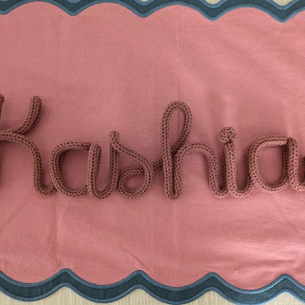 Custom Multi Colored Knitted Names Customized Baby Name for Nursery ...