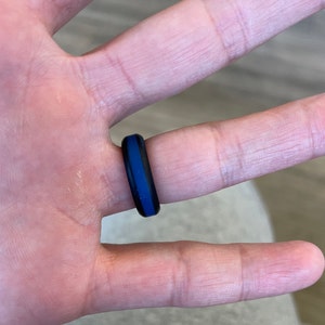 Sky Blue Silicone Ring Women 4mm Womens Light Blue Silicone | Etsy