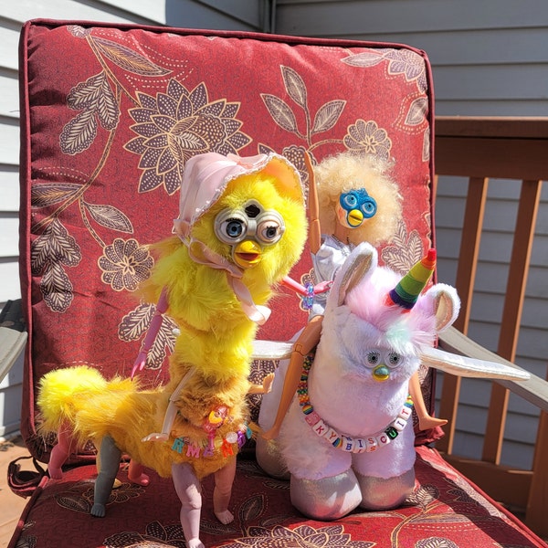 Long Furby Custom Stuffed Animal Cursed Art Dolls Weird Funny Gifts ...
