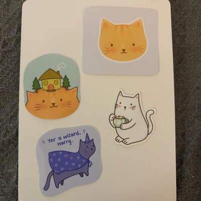 Cat Tea Party Giclée Print Cat Wall Art Cat Painting Art Print Oil ...