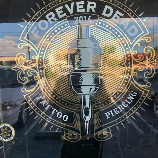 Tattoo Art Decals, Tattoo Shop Window Stickers, Custom Tattoo Window ...