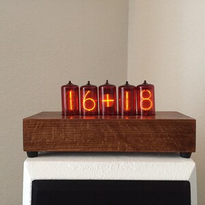 Nixie Tube Alarm Clock Wood Nixie Tube Clock Digital Alarm Clock Man ...