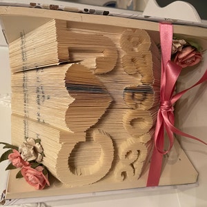 Custom Book Fold PATTERN Initials & Date, Wedding and Date Book Fold ...