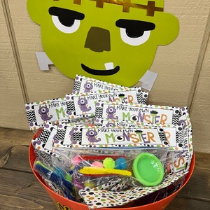 Printable Make Your Own Monster Bag Topper for Monster Halloween Favor ...
