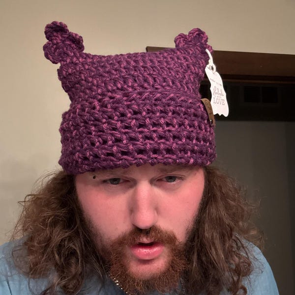 Chowder Inspired Crochet Cat Beanie - Whimsical Winter Hat - Etsy