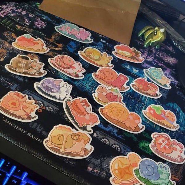 Cute Snail Stickers Pack | Snail Stickers | Kawaii Snail Sticker ...