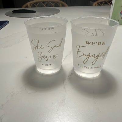 Custom Wedding Cups, Reception Bar Frosted Cups, Personalized ...