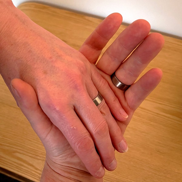 Simple Titanium Ring, Classic Wedding Band, Mens Modern Ring, Womens ...