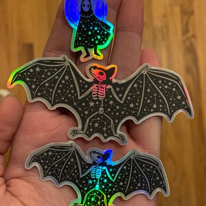 Holographic Star Bat Constellation Sticker 2 Sizes Vinyl - Etsy