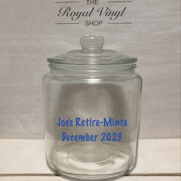 32oz / 1 Quart Custom Text Glass Sealed Mason Jar + Gold Lid ...