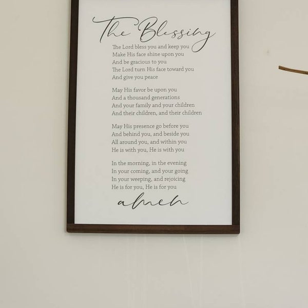Worship Song Sign | the Blessing Song Sign | Entry Wall Decor ...