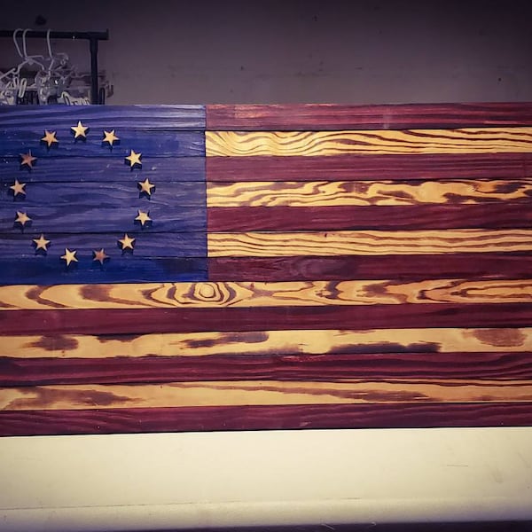 Betsy Ross Flag Stencil | 1776 Stencil | Patriotic USA Stencil | United ...