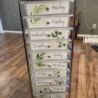 BOTANICAL Teacher Rolling Cart Labels Trolley Labels Editable Modern ...