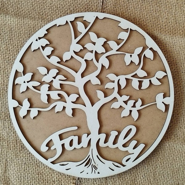 Family Tree Laser Cut File, Laser Cut Pano Tree Lasercut DXF, Family ...