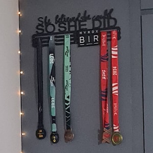 Medal Hanger Display Trophy Shelf Sports Medal Display Rack With Wooden ...