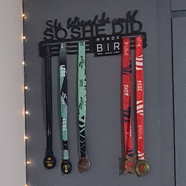 Medal Hanger Display Trophy Shelf Sports Medal Display Rack With Wooden ...