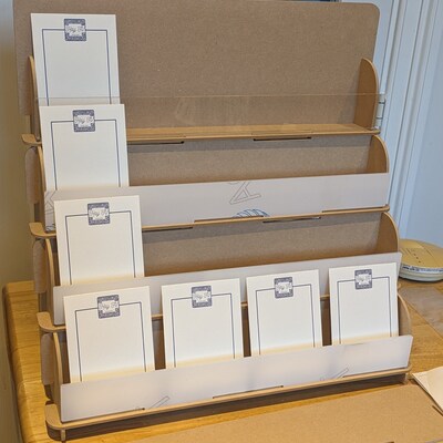 3/4/5 Tiered Wooden Craft FAIR Point of Sale Card DISPLAY STAND Retail ...