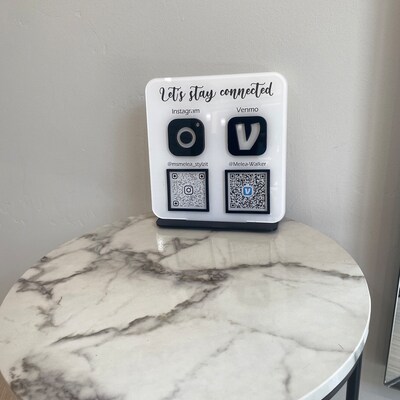 Instagram Sign for Business Multi QR Code Sign QR Code Social Media ...