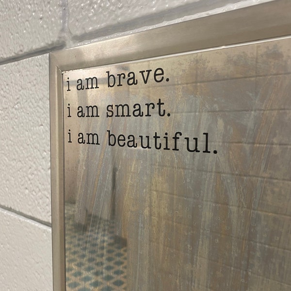 Motivational Mirror Decal - Mirror Sticker - Bathroom Decor - Positive ...