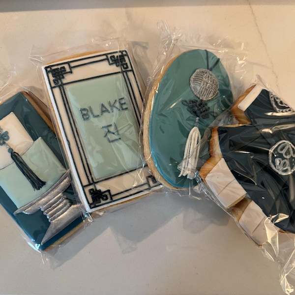 Modern Korean Dol Doljanchi Doljabi Hanbok Custom Cookie Set (boys ...