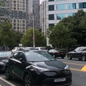 Custom Ukraine UA Embossed Mockup License Plate Name White European ...