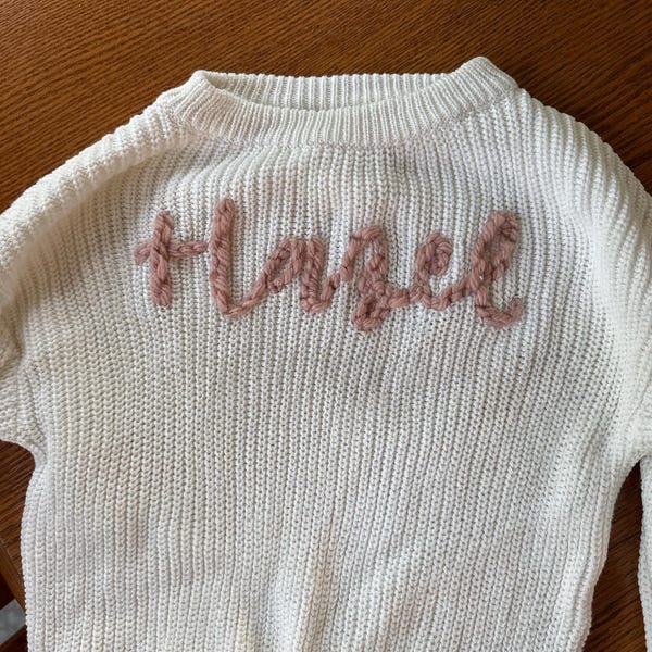 DIY Name Sweater Kit, Embroidery Kit Sweater, Personalized Name Sweater ...