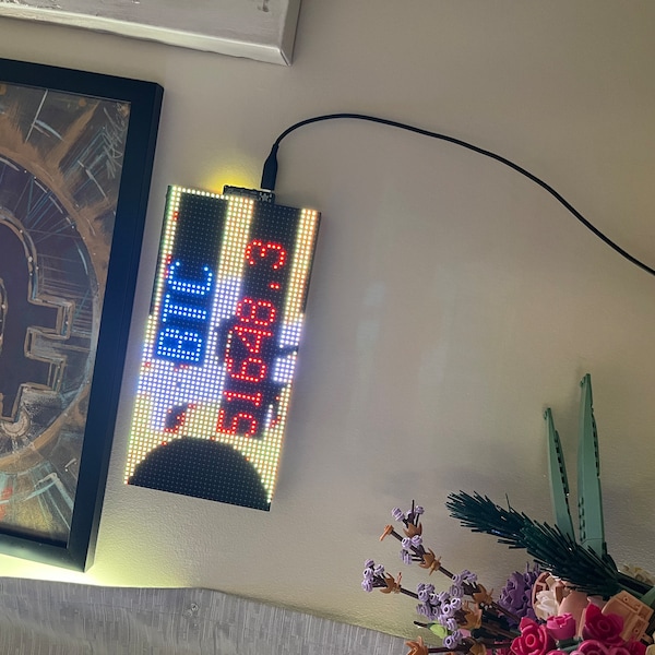 Bitcoin Ticker Crypto Ticker Stocks Ticker Pixel | Large LED Display - Etsy