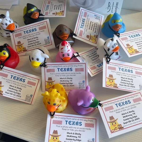 Custom Cruising Duck Tags, US State Duck Tags, Personalized Cruising ...
