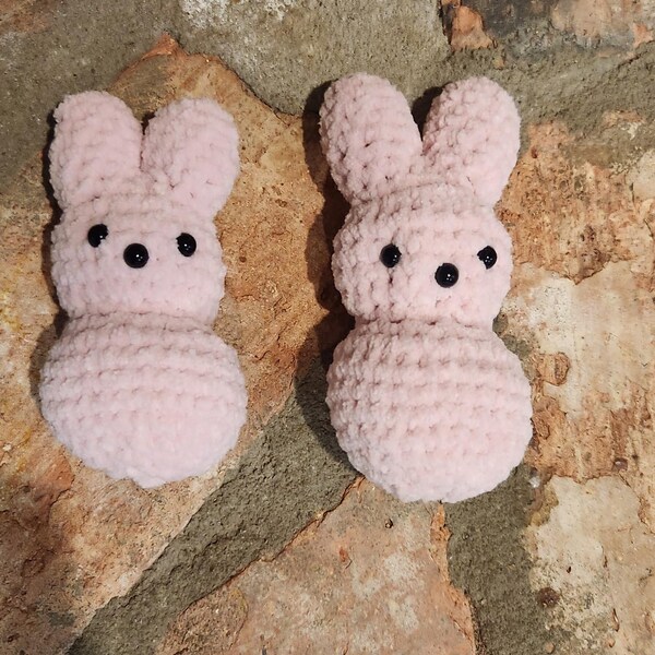 No Sew Easter Peep Bunny Crochet Pattern - Free Keychain Peep Pattern ...