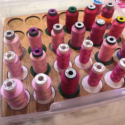 Embroidery Thread Storage Trays set of 6 Trays Thread Spool Organizers ...