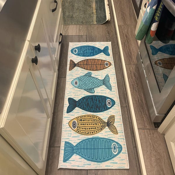 Chickens Themed Kitchen Rug - Machine Washable Kitchen Mat - Decorative ...