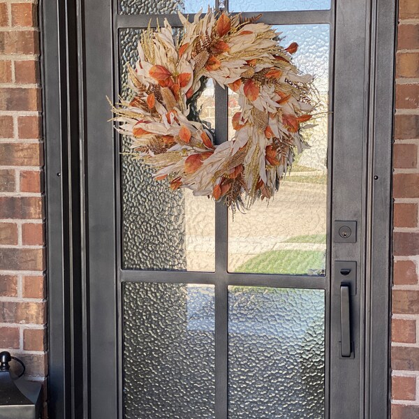 Everyday Farmhouse Greenery Eucalyptus Wreath Cottage Front Door Décor ...