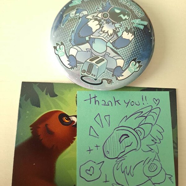 Protogen & Sergal - MAGNET / BIG BADGE: Protogen is Not a Toaster and ...