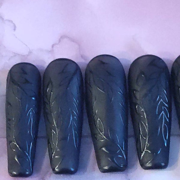 Gold Chrome Cross, He is Risen Press on Nails, Easter Spring Nails ...