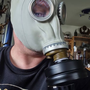 Russian Civilian Black Rubber Gas Mask GP 5M Black With Hose. Filter ...