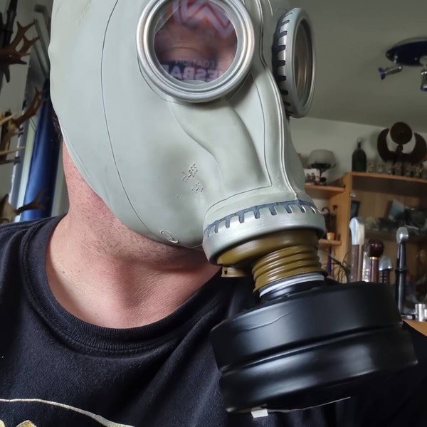 Russian Military Soviet Grey Gas Mask PDF for Kids With Hose. Without ...