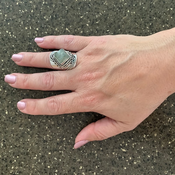 Black Onyx Silver Branch Ring, 925 Sterling Silver Ring, Handmade ...