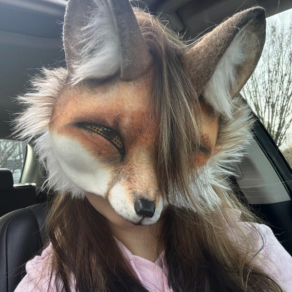 Make Your Own Animal Mask, DIY Kit Therian Mask Fox / Quadrobics Mask ...