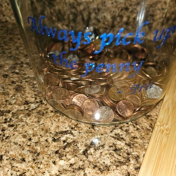 Custom Mason Jar Dollar Coin Money Slot Lid Vinyl Text. Vacation ...