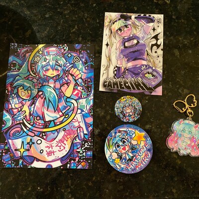 Hatsune Miku Decora 45mm Button - Etsy