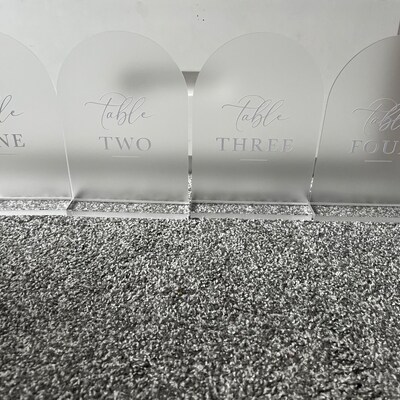 FROSTED PERSPEX ARCH Table Numbers Perspex Acrylic Perspex - Etsy