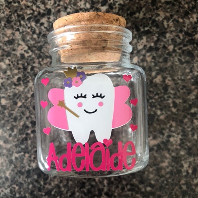 Tooth Fairy Jar, Custom Tooth Jar, Baby Tooth Storage, Baby Keepsake ...