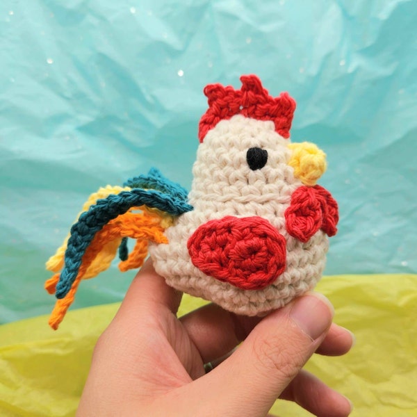 Rooster Amigurumi Pattern, Crochet Chicken, Bird Crochet Pattern ...